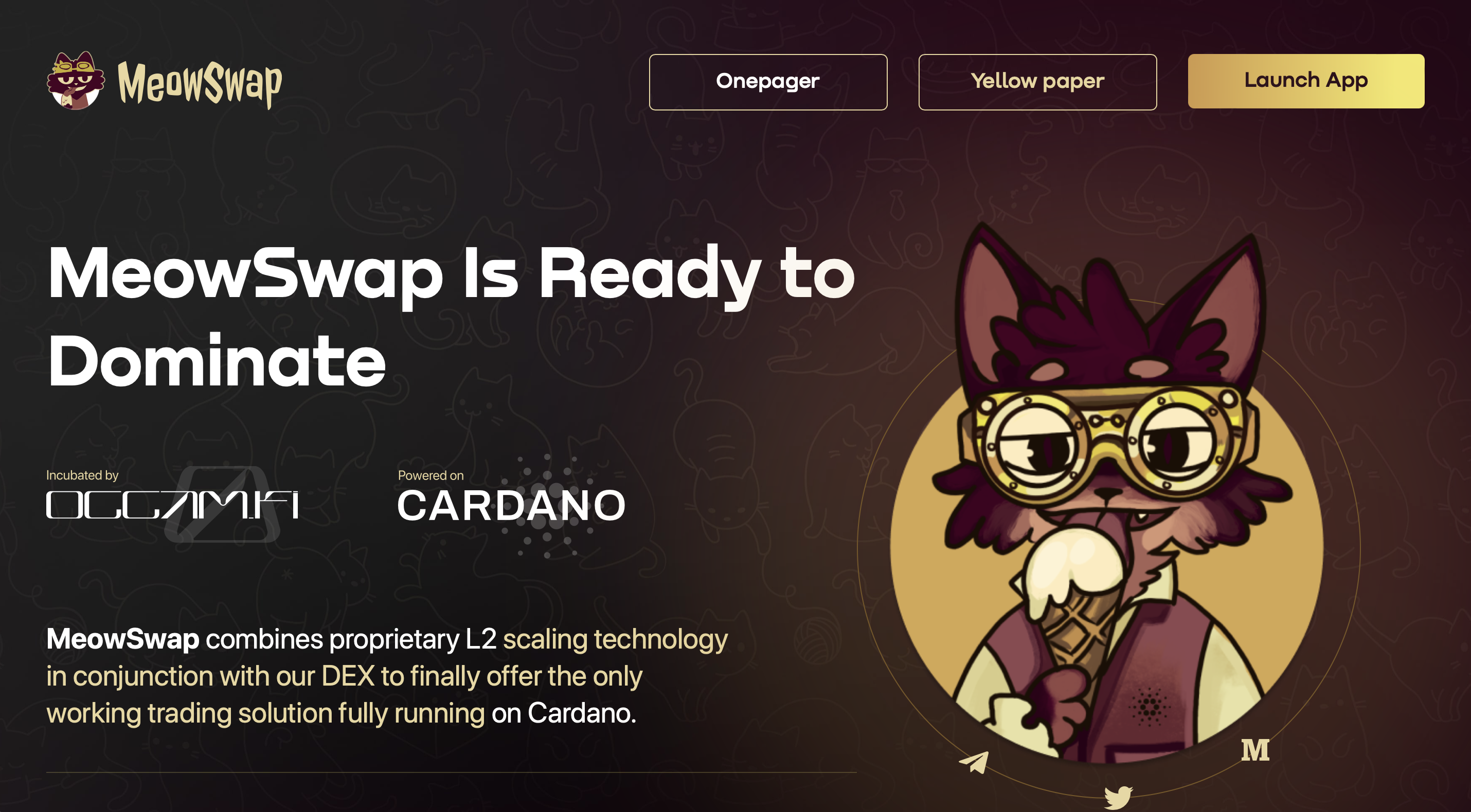注目のカルダノ DEX「MeowSwap」 by techbullion – SIPO：Cardano ADA SITION Stake Pool